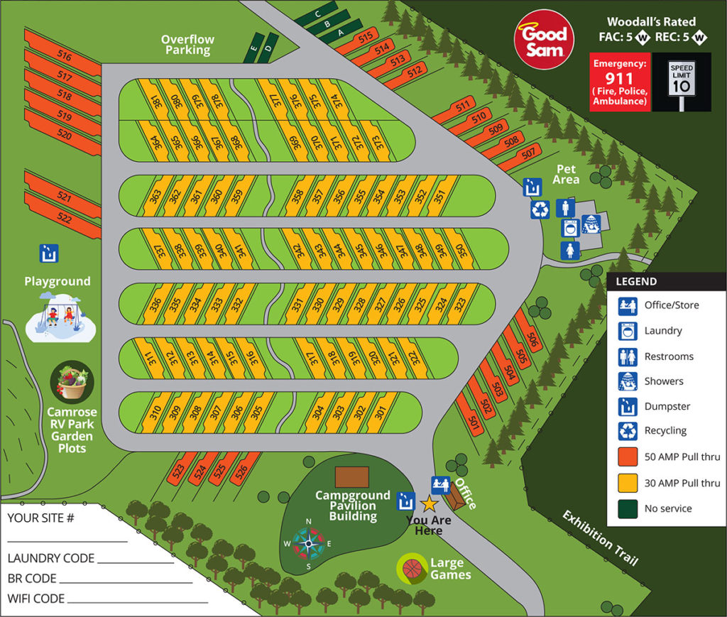 Location - Camrose RV Park